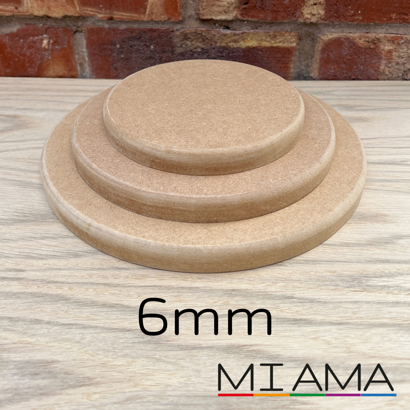 MIAMA 6mm Rounded Edge MDF Circle 100-600mm - MikeAndMatt.co.uk
