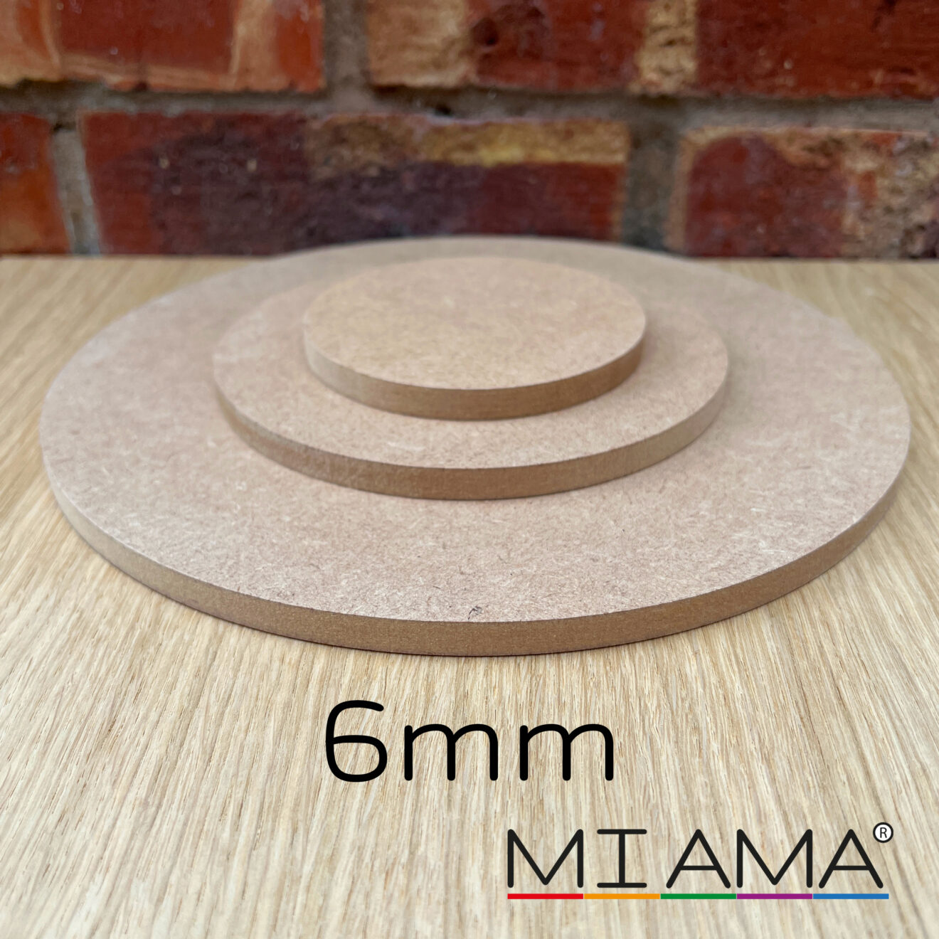 MIAMA 6mm Straight Edge MDF Circle 100-600mm - MikeAndMatt.co.uk