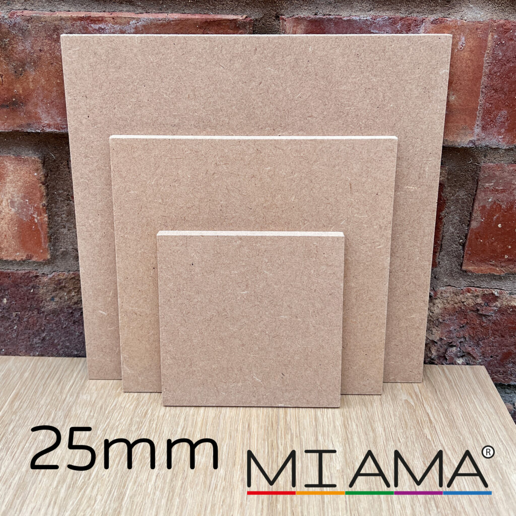 MIAMA 25mm Straight Edge MDF Squares 100-600mm - MikeAndMatt.co.uk