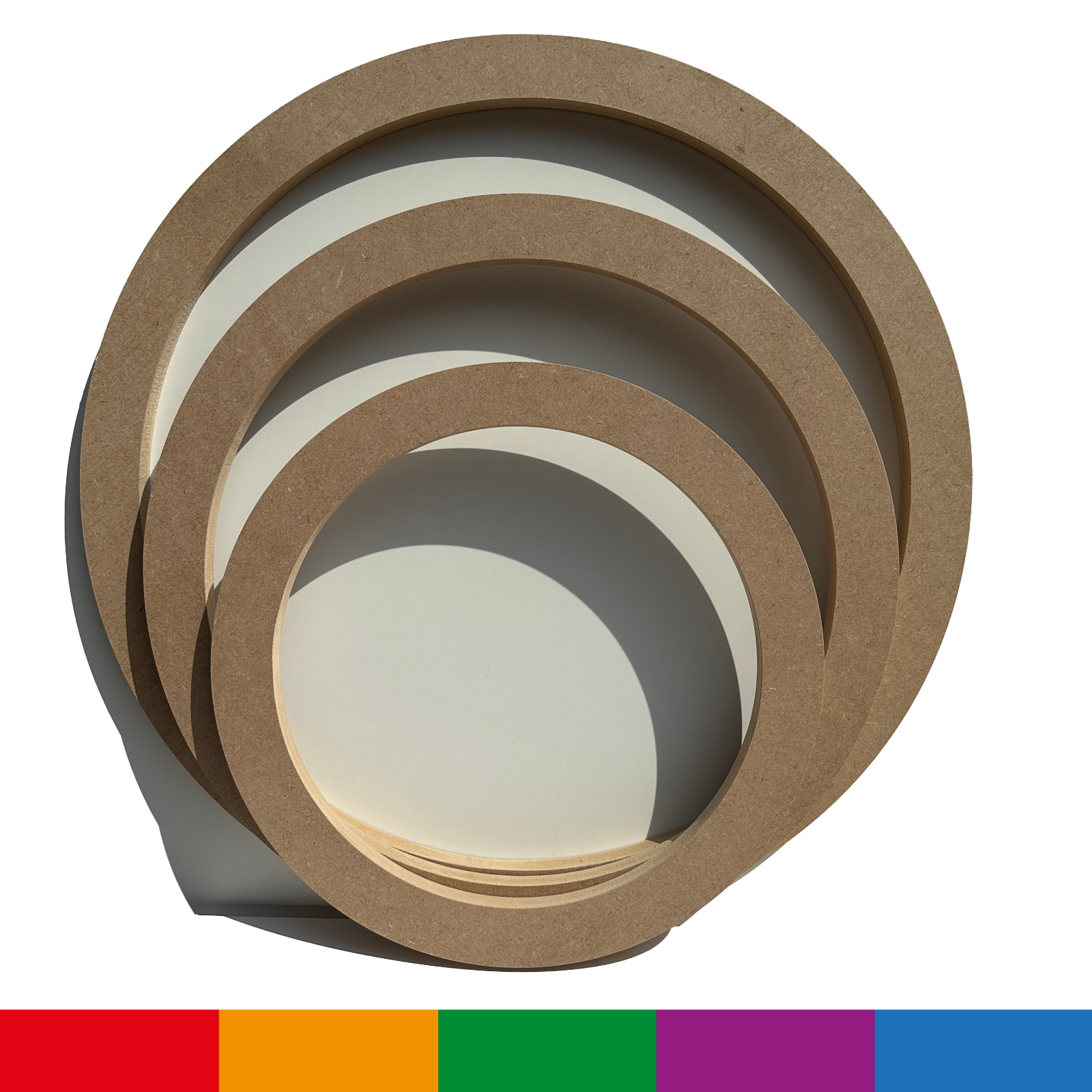 18mm MDF Circle Hoop Craft Blank 10cm to 60cm Wooden Round Ring Wreath ...
